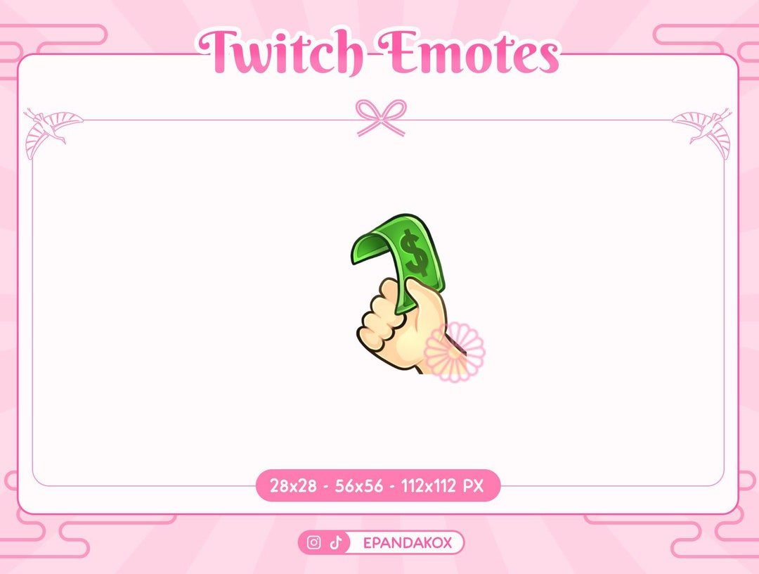 Take My Money Emotes for Twitch, Hand With Money Emote, Hand Emotes ...