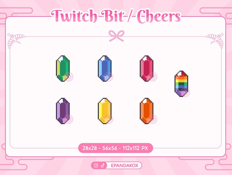Pixel Rupee Bits Twich, Rupee Cheer, Zelda Emotes, Crystal Emotes Zelda ...