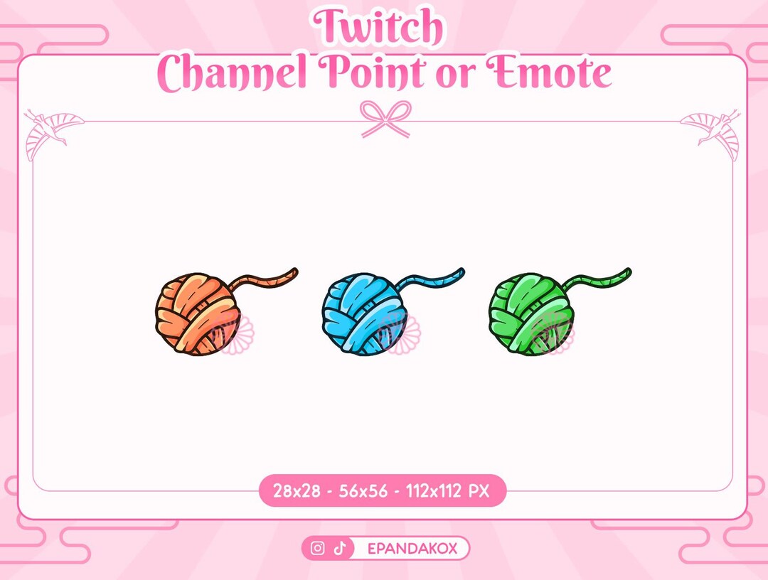 Ball of Yarn Cat Channel Points, Wool Ball of Yarn for Kitty, Twitch ...