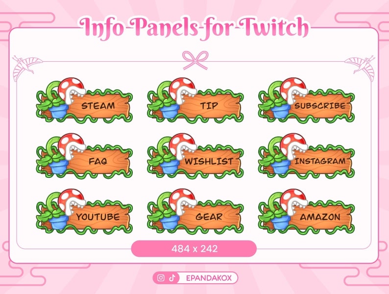 Carnivorous Plant Info Panels, Information Panels, Cute Twitch Panels ...
