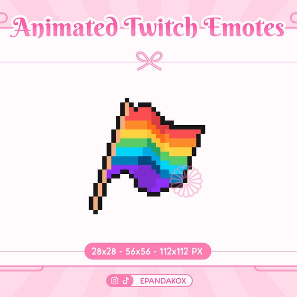 Pride Flag Animated Emote - Etsy