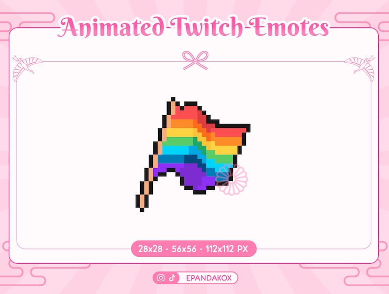 Lgtbq Pride Flag Animated Emote for Twitch, LGBTQ Animated Emote, LGTBQ ...