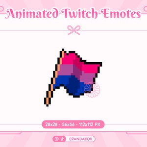 Bisexual Pride Flag Animated Emote for Twitch, LGBTQ Animated Emote ...