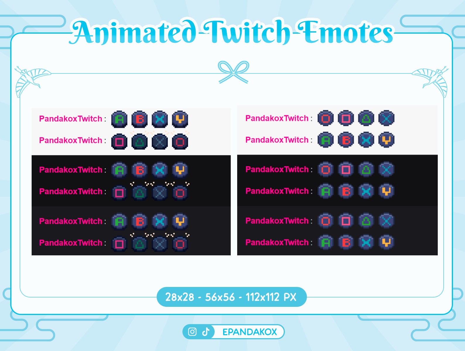 Animated Playstation Button Emotes Twitch, Animated Xbox Button Emotes ...