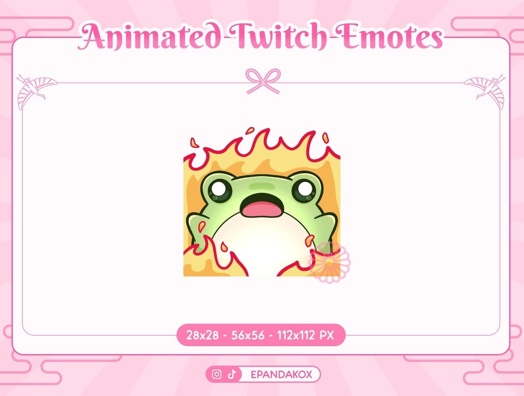 Burned Frog Animated Emote Twitch, Fire Frog Emote, Animated Emotes ...