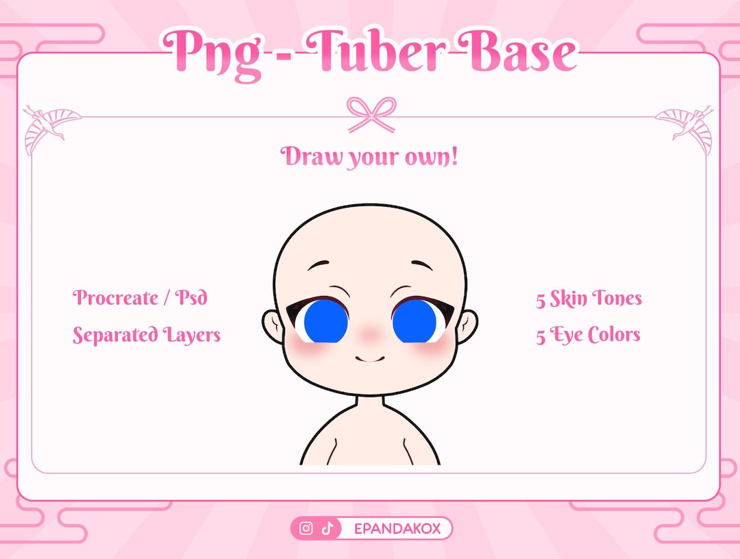 Base Pngtuber Model for Twitch, Draw Your Own Pngtuber, Discord ...