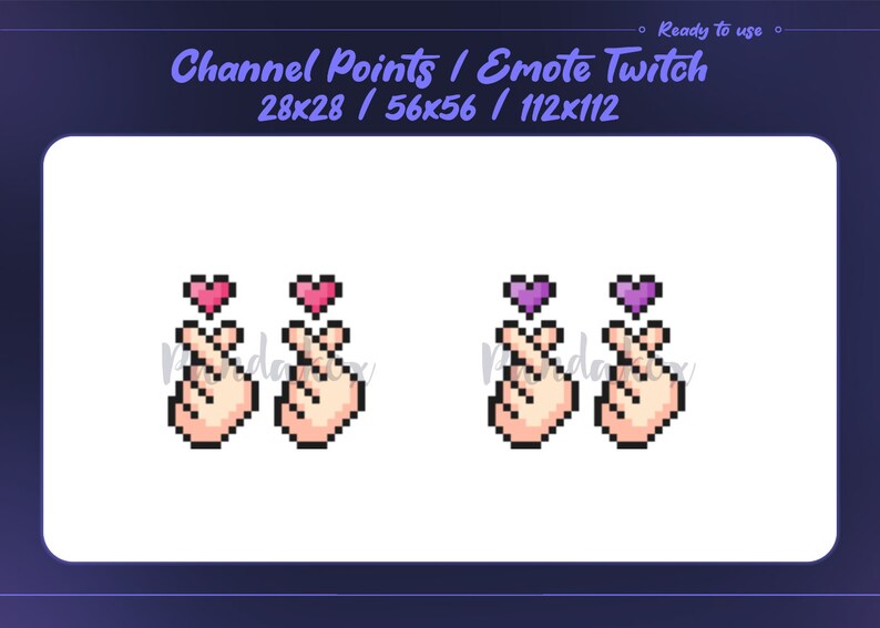 Korean heart emote for Twitch Thank you emote Heart emotes - Etsy 日本