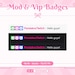 Shiba Mod and Vip Sub Badges, Twitch VIP Badge, Twitch Animal Badges ...