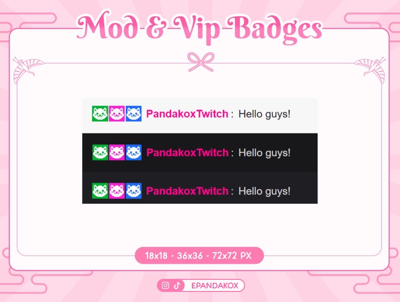 Shiba Mod and Vip Sub Badges, Twitch VIP Badge, Twitch Animal Badges ...
