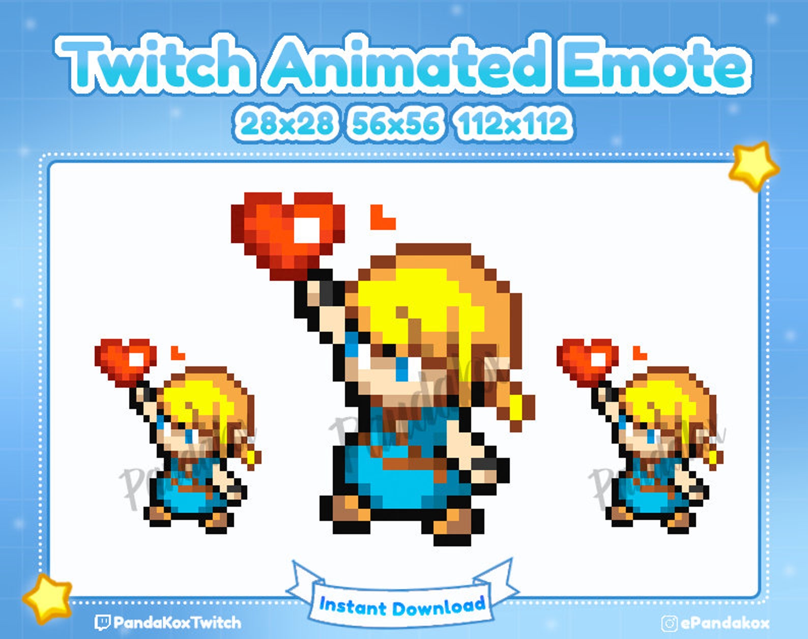 Zelda Heart Animated Emote for Twitch Pixel Heart Emote Love - Etsy