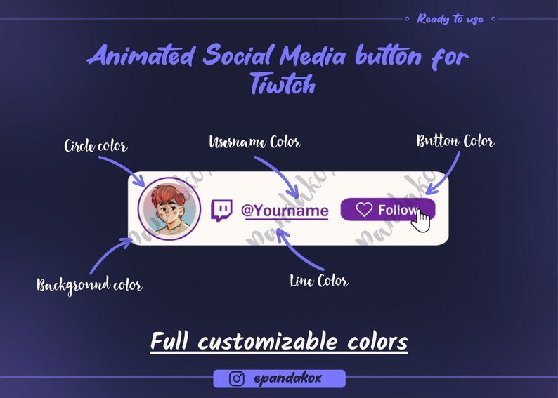 Animated Twitch Follow Button Animated Twitch Decoration - Etsy Animated Twitch Follow Button Animated Twitch Decoration - Etsy