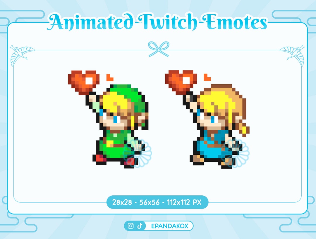 Zelda Heart Animated Emote for Twitch, Animated Heart Emote, Love Emote ...