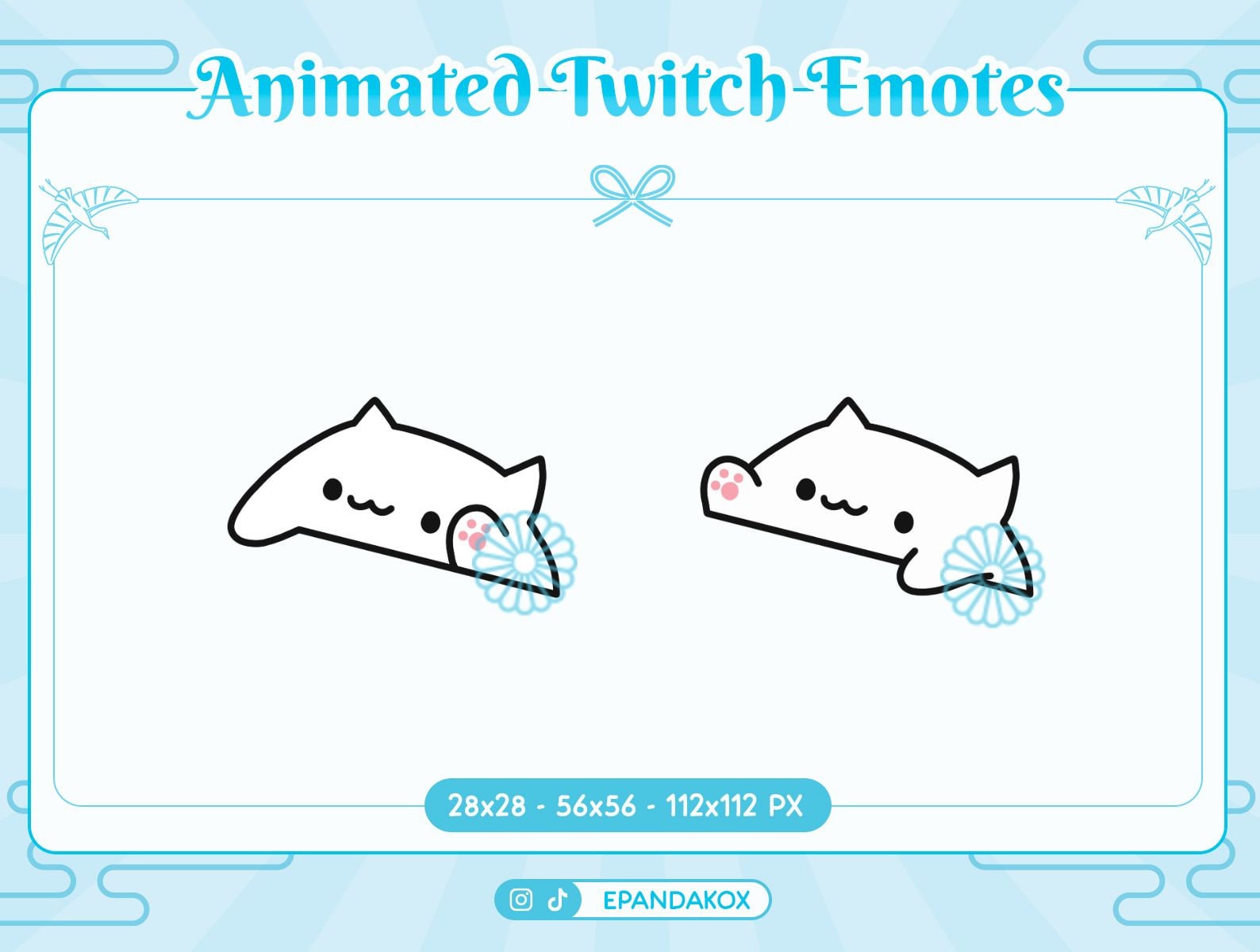 Bongo Cat Animated Emote for Twitch, Animated Emotes, Animated Cat ...