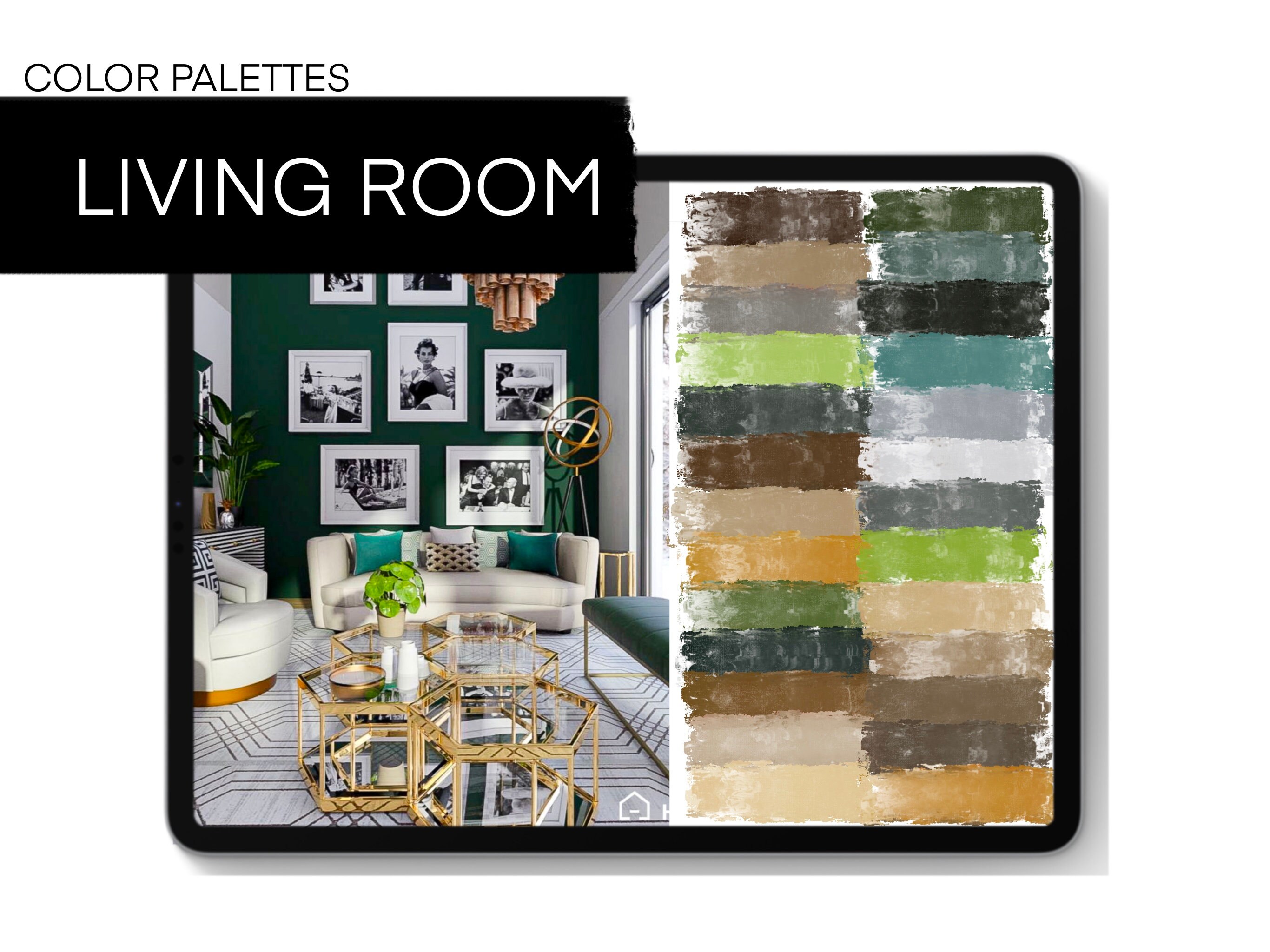 Regency Color Palettes for Procreate | 150 Colors for Interior Design ...