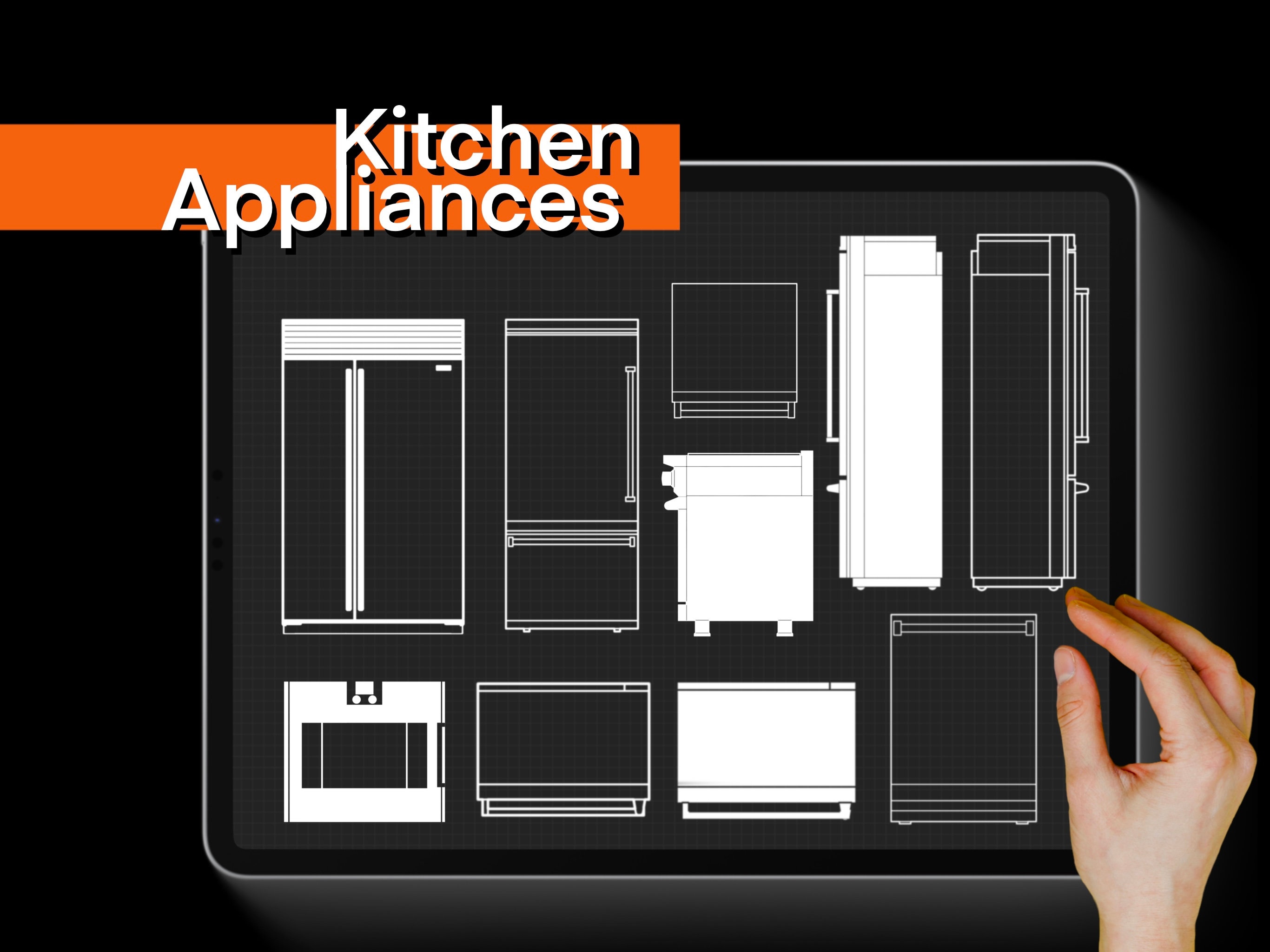 50 Architectural and Interior Design Stencils for Procreate Kitchen ...