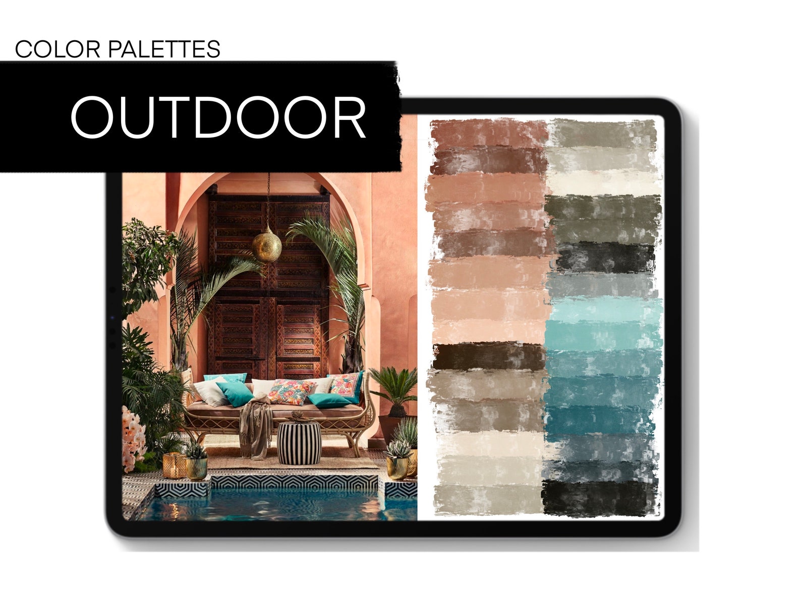 Mediterranean Color Palettes for Procreate | 150 Colors for Interior ...