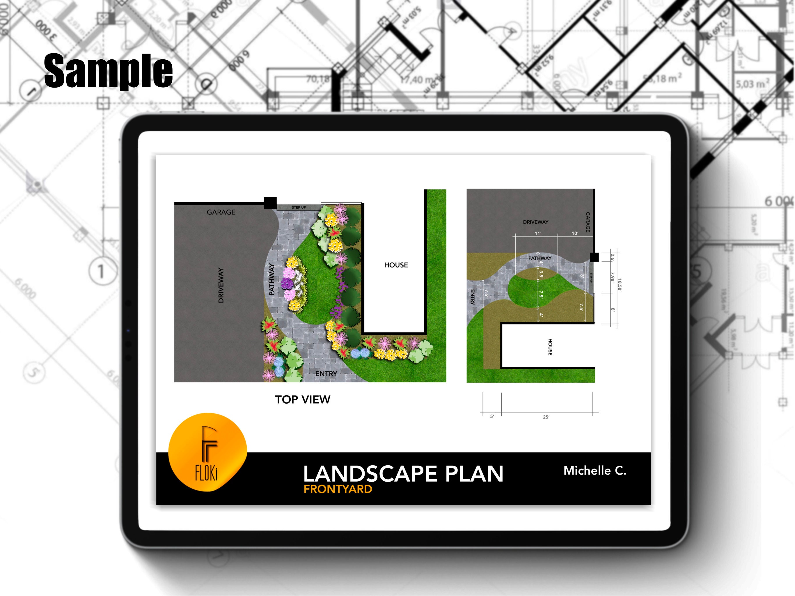 Custom-made Landscape Plan With Labels & Dimension | Professionally ...