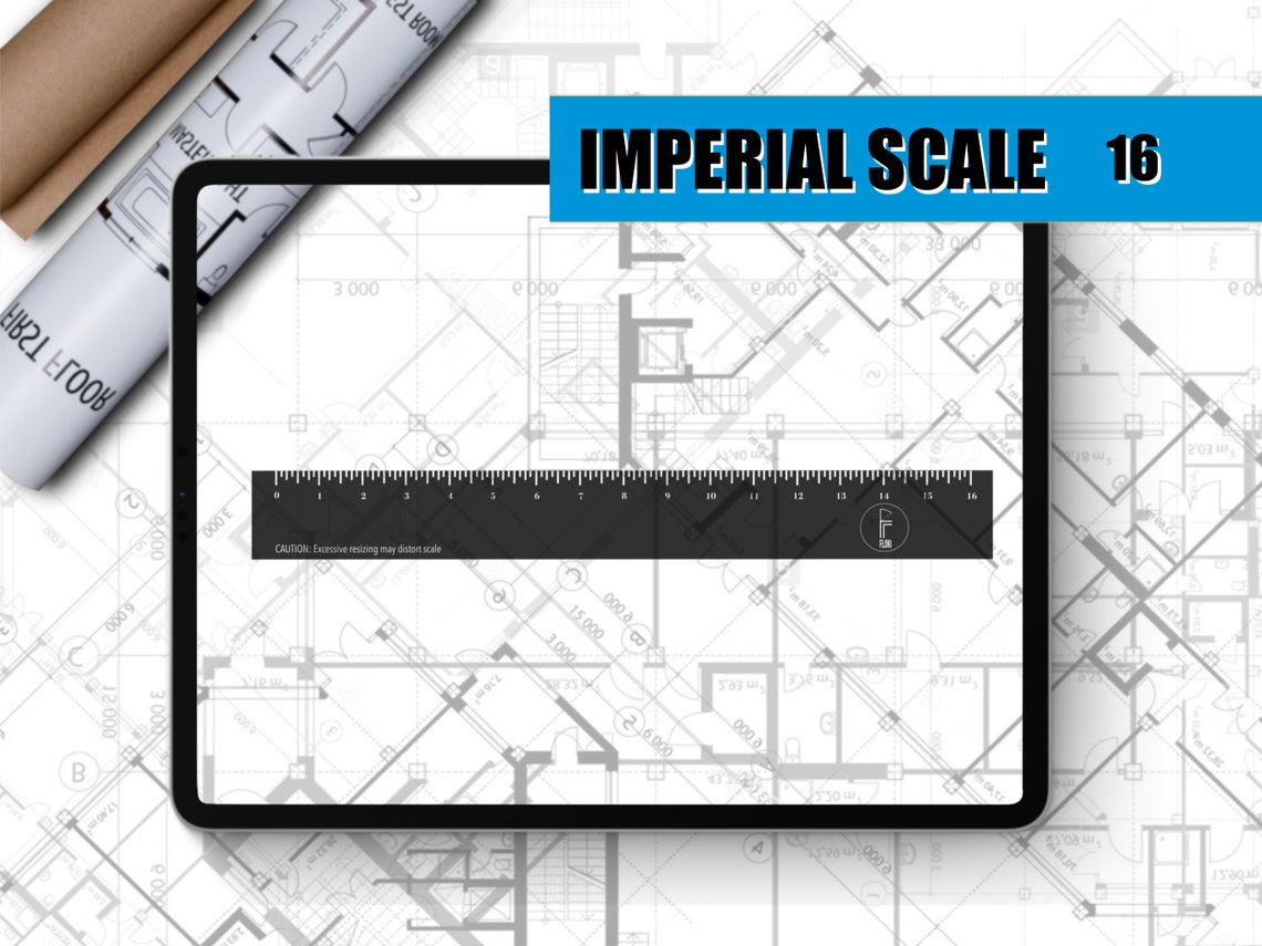 Procreate Architectural Rulers | Imperial/english Scale Ruler in 16 ...