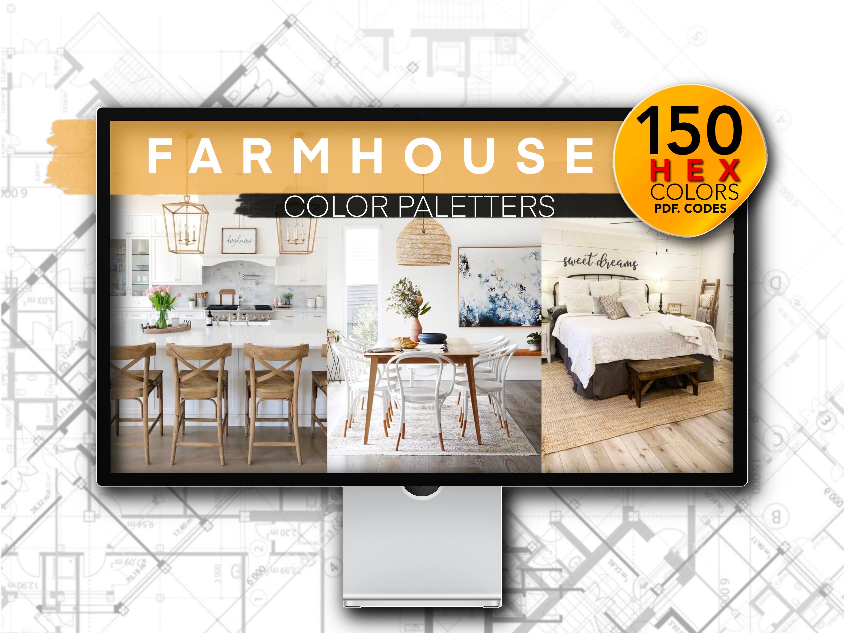 Color Palette HEX Codes 150 Colors - Farmhouse Collection, HEX Codes ...