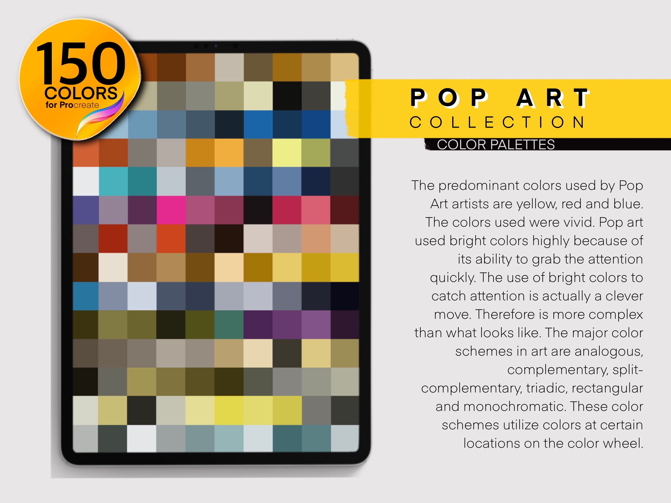 Paletas de colores Pop Art para Procreate / 150 colores para - Etsy España