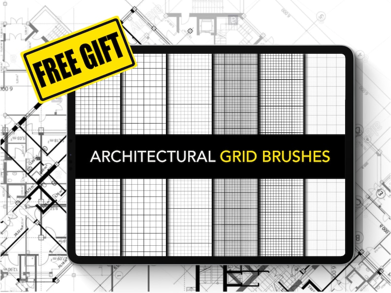 Architectural Bathroom Layout for Procreate | Bathroom Design 32 ...