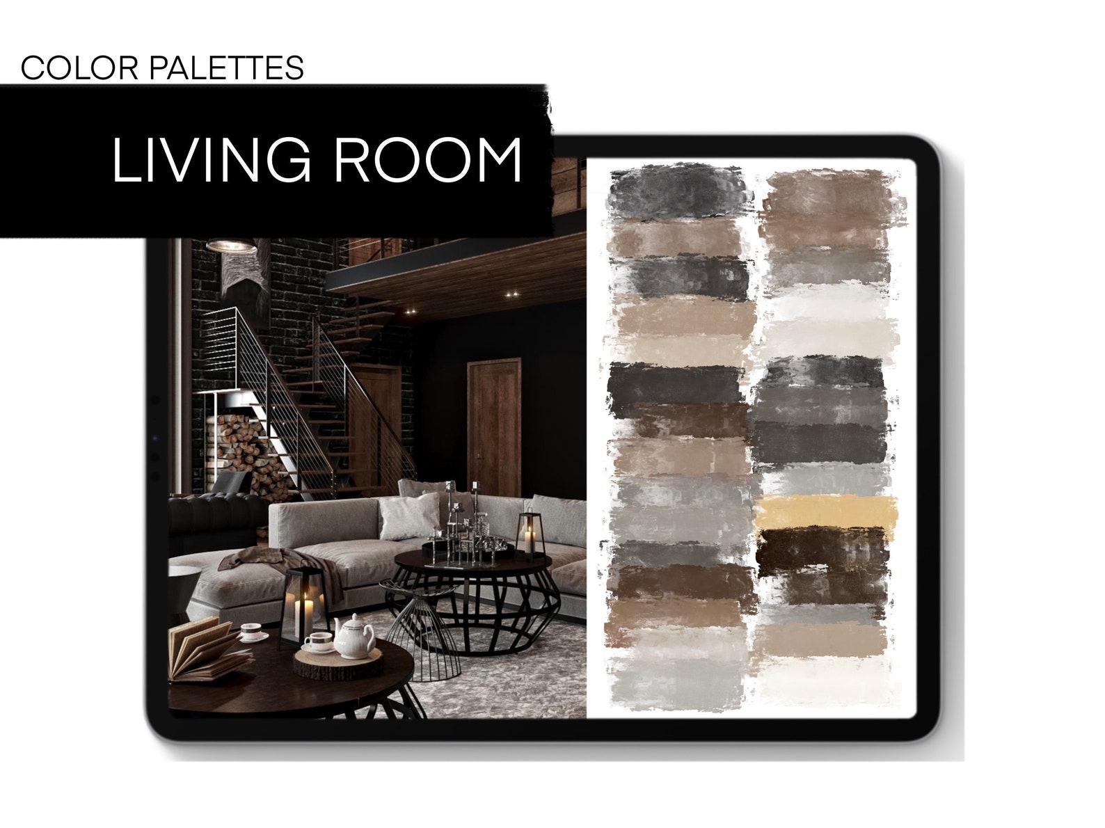 Industrial Color Palettes for Procreate | 150 Colors for Interior ...