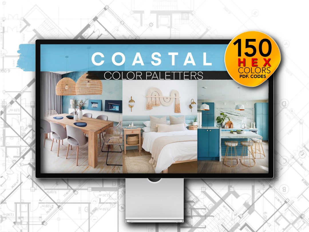 Color Palette HEX Codes 150 Colors - Coastal Collection, HEX Codes for ...