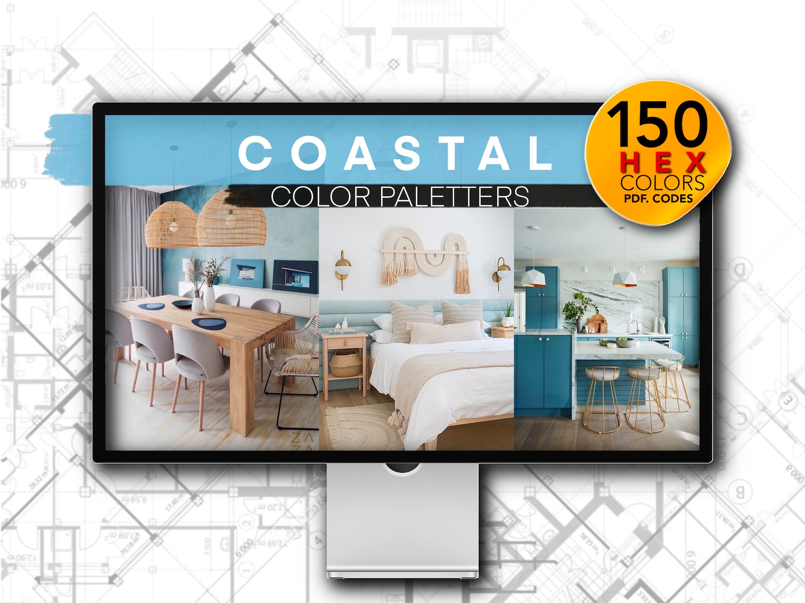 Color Palette HEX Codes 150 Colors - Coastal Collection, HEX Codes for ...