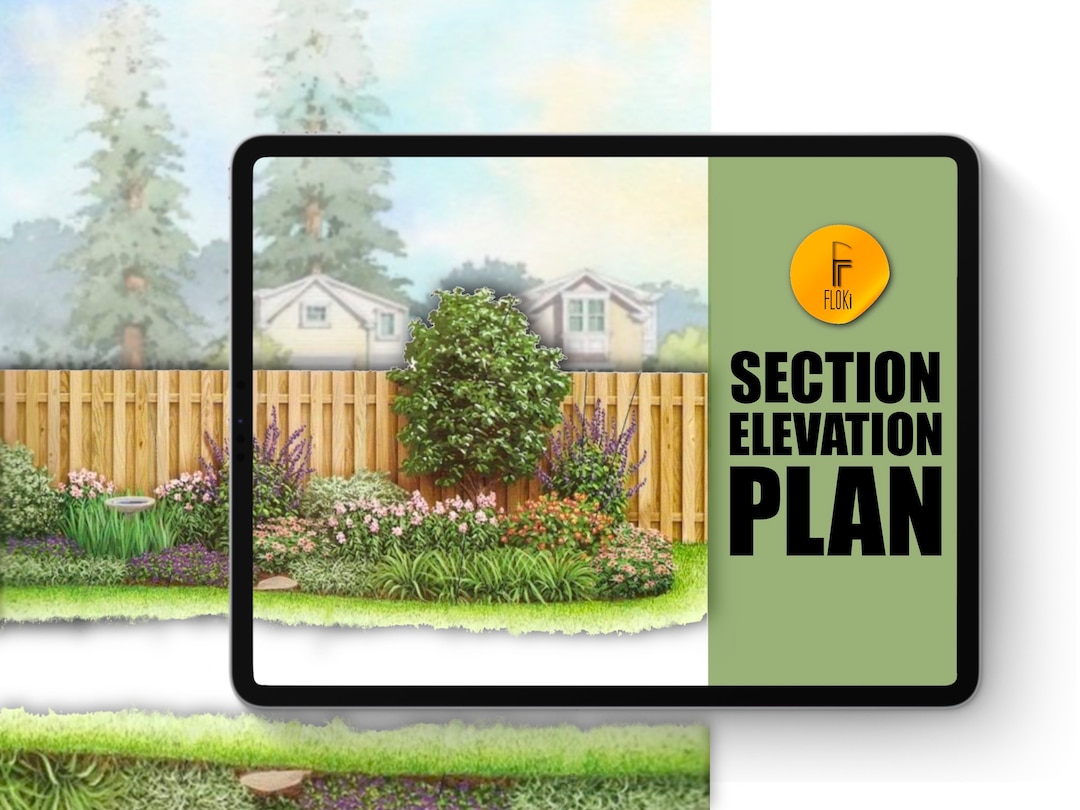 Custom-made Landscape Section Elevation | Professionally-made 2D ...
