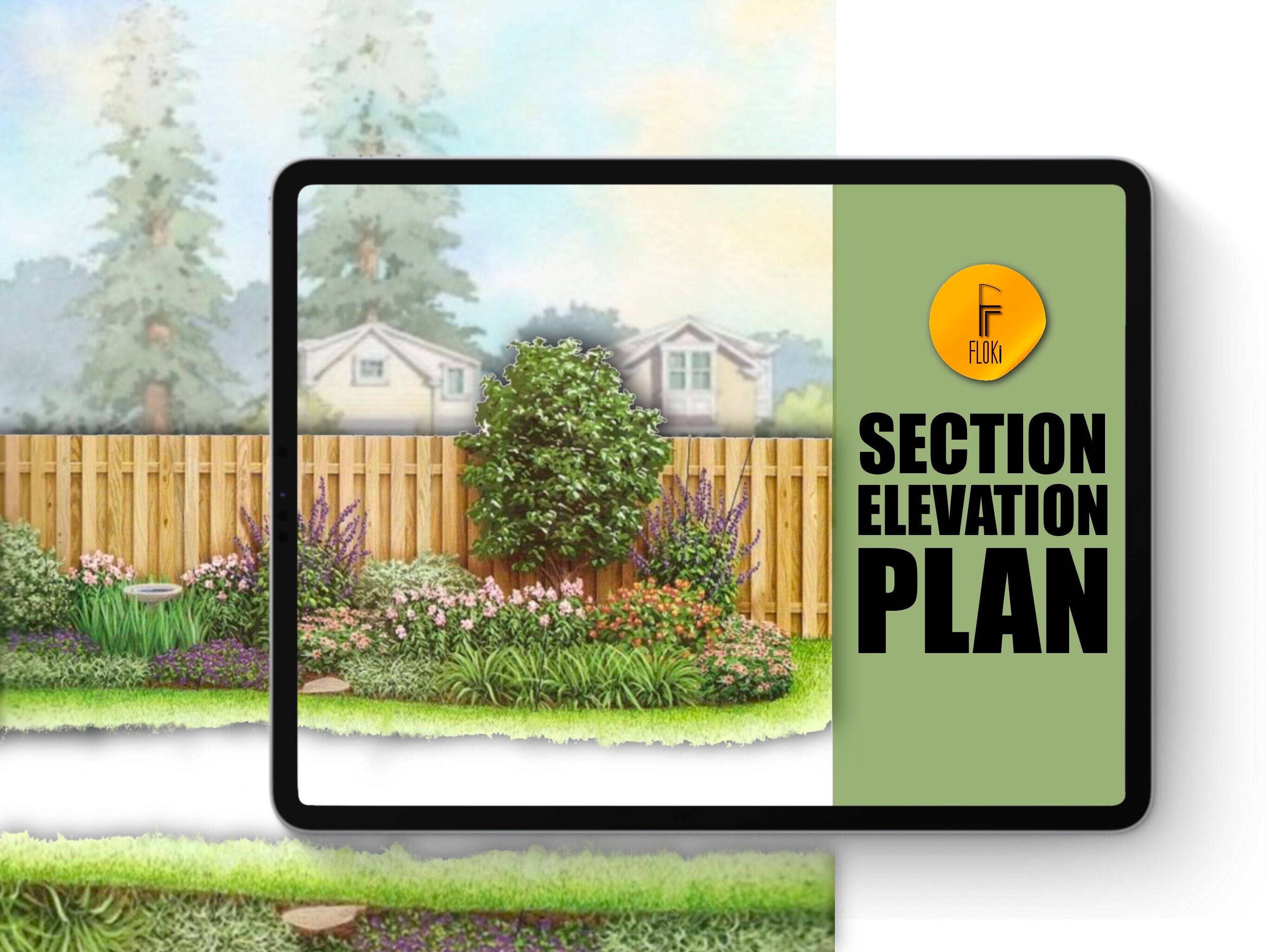 Custom-made Landscape Section Elevation Professionally-made 2D Digital ...