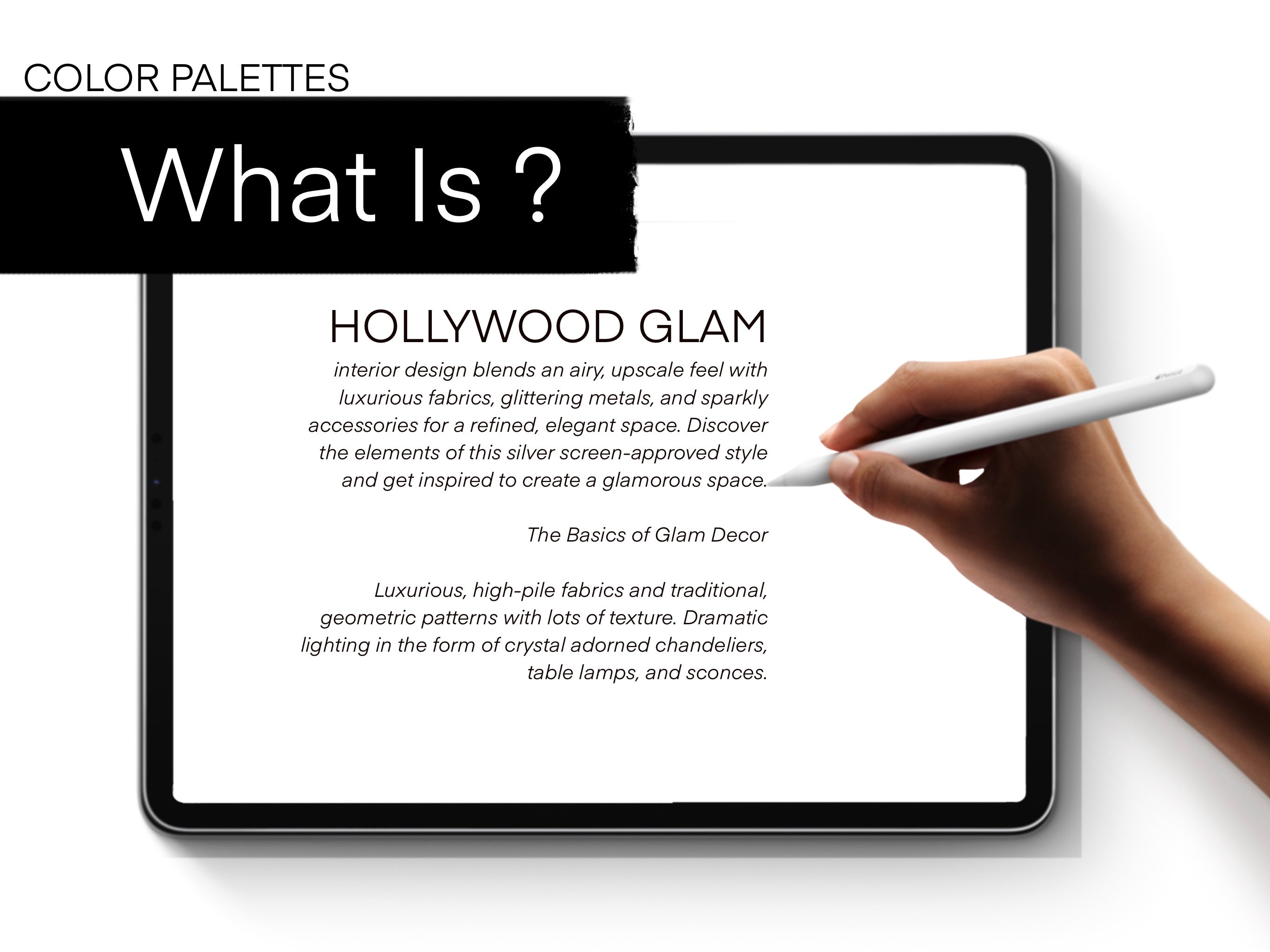 Hollywood Glam Color Palettes for Procreate | 150 Colors for Interior ...
