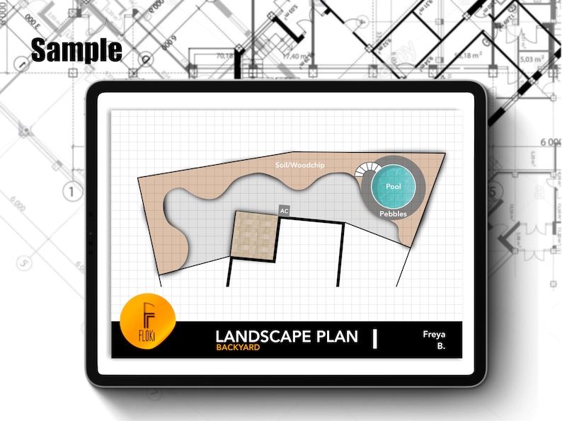 Custom-made Landscape Plan With Labels & Dimension - Etsy