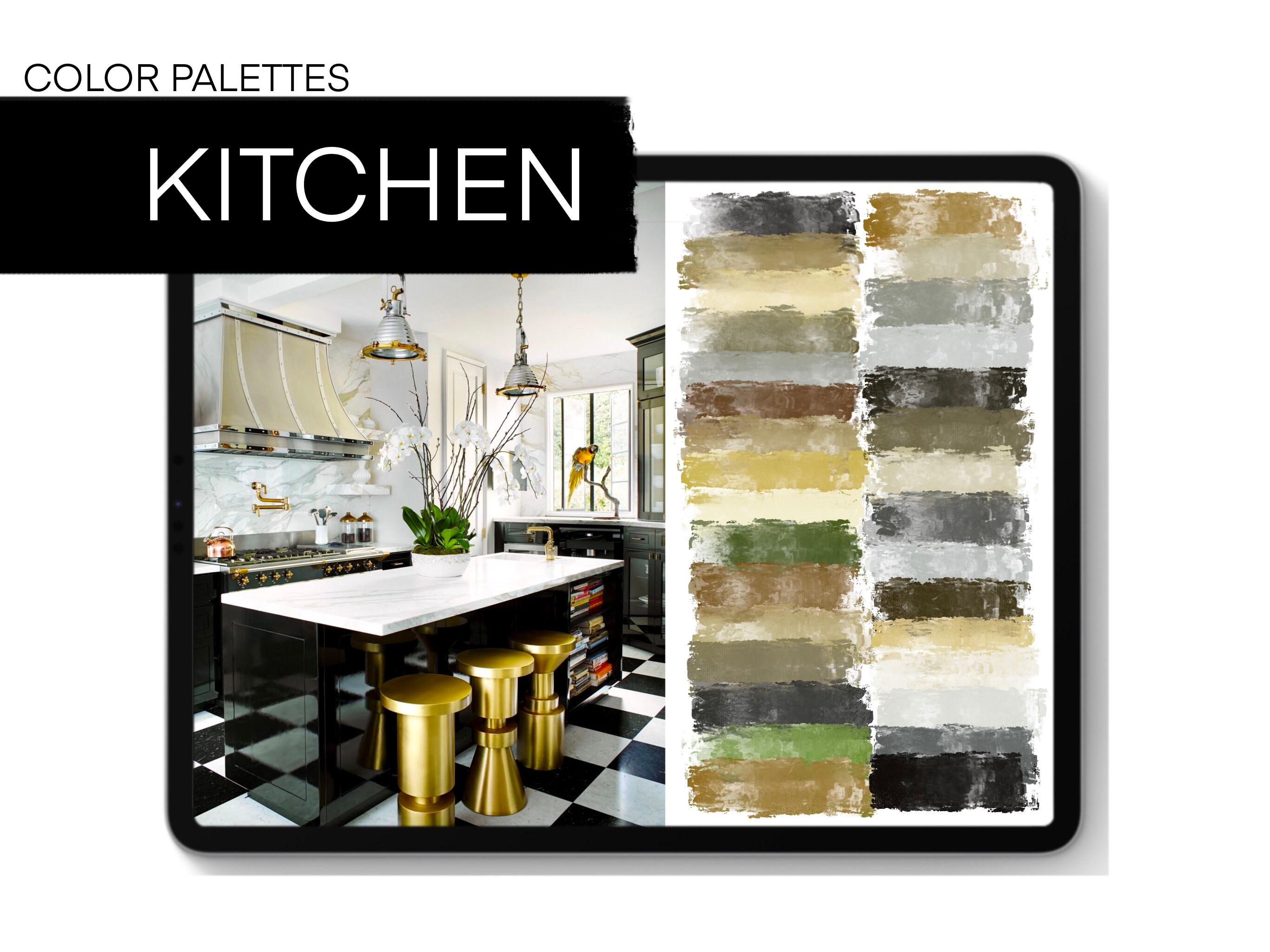 Hollywood Glam Color Palettes for Procreate | 150 Colors for Interior ...