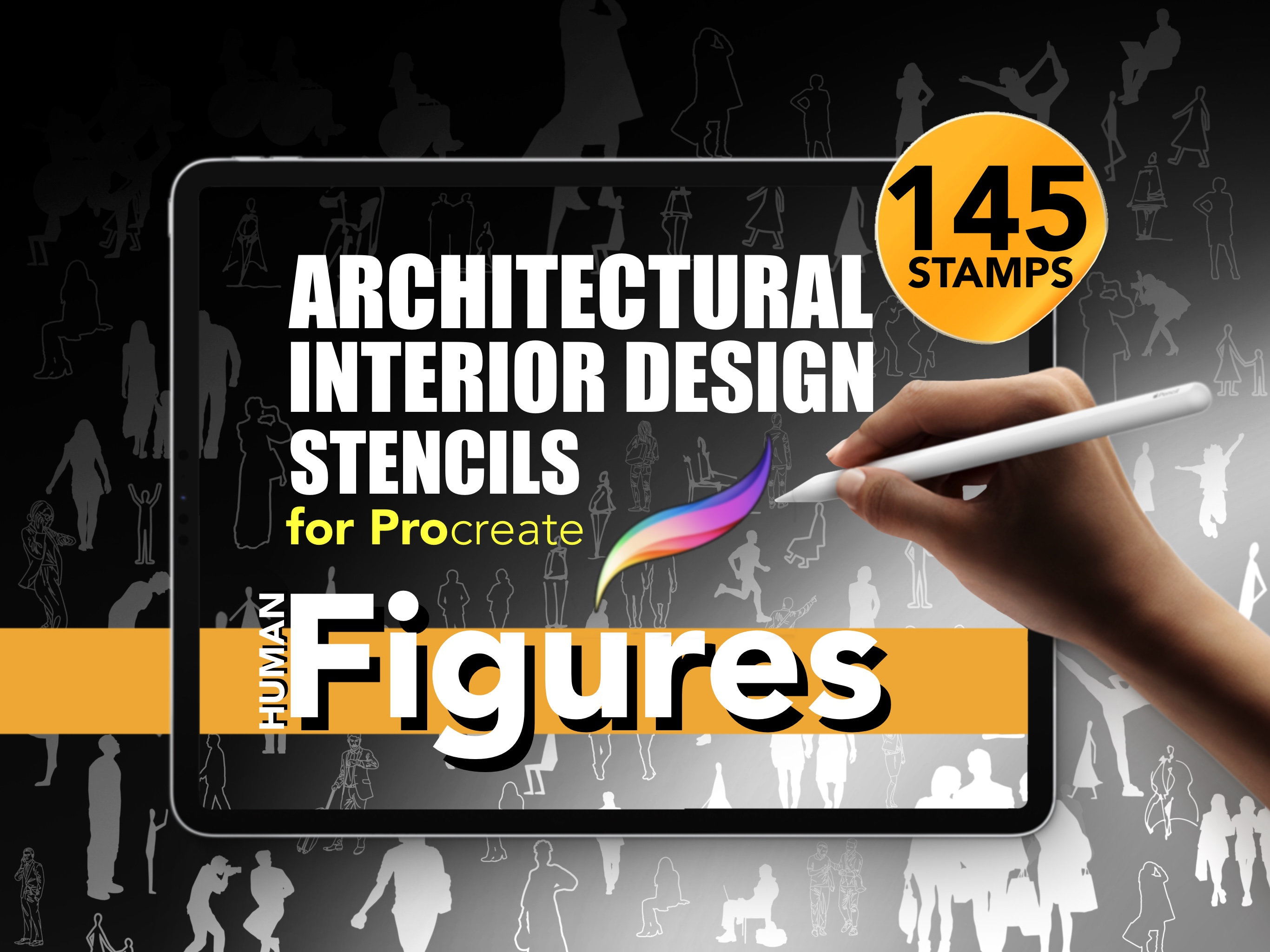 145 Architectural and Interior Design Stencils for Procreate | Human ...