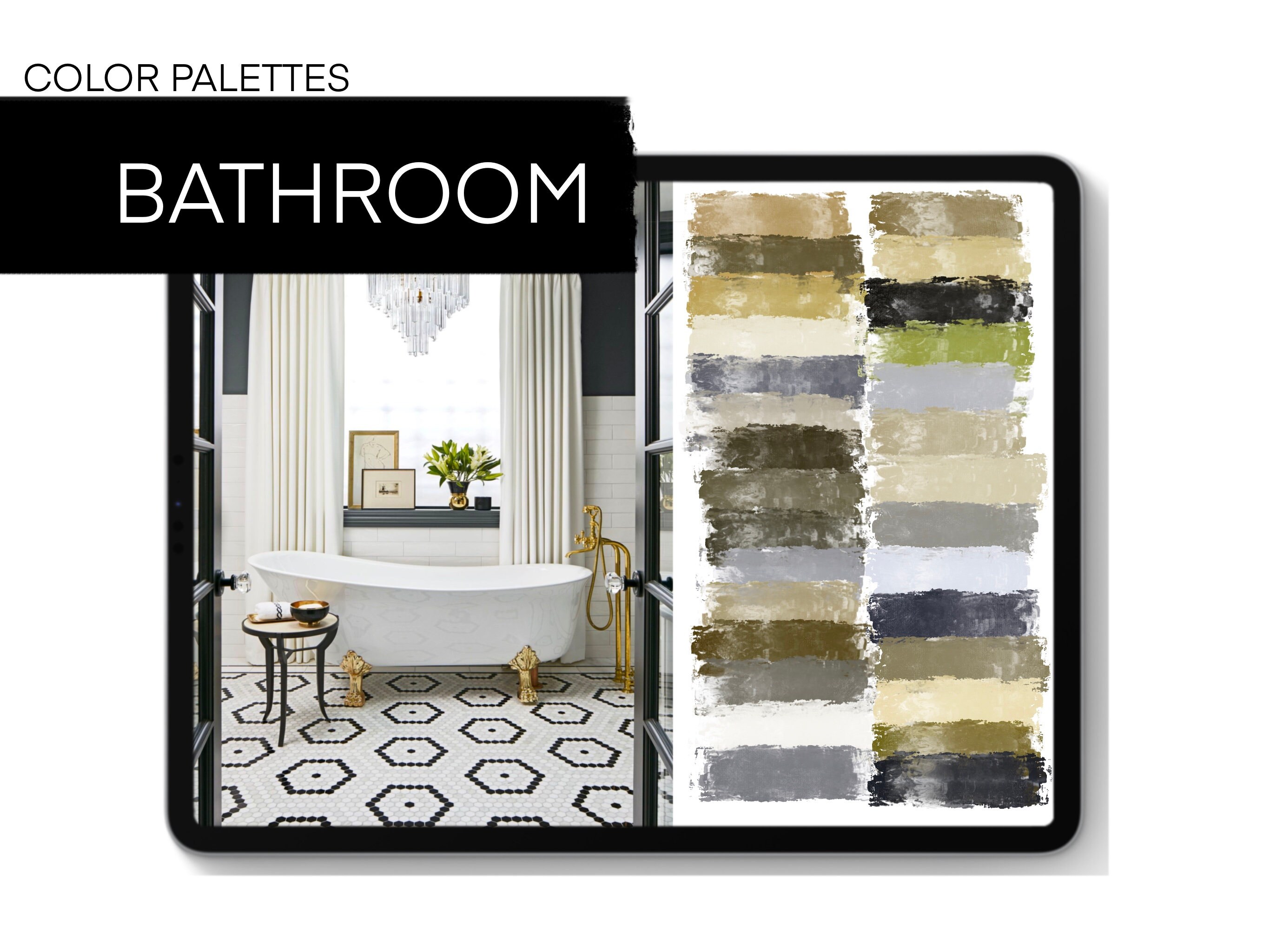 Hollywood Glam Color Palettes for Procreate | 150 Colors for Interior ...