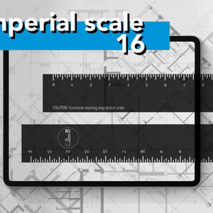 Procreate Architectural Rulers Imperial/english Scale Ruler in 16 ...