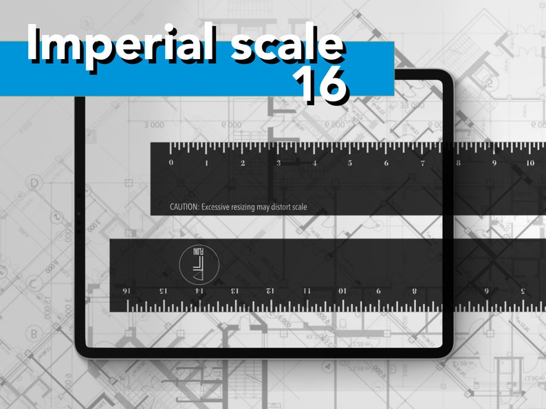Procreate Architectural Rulers Imperial/english Scale Ruler in 16 ...