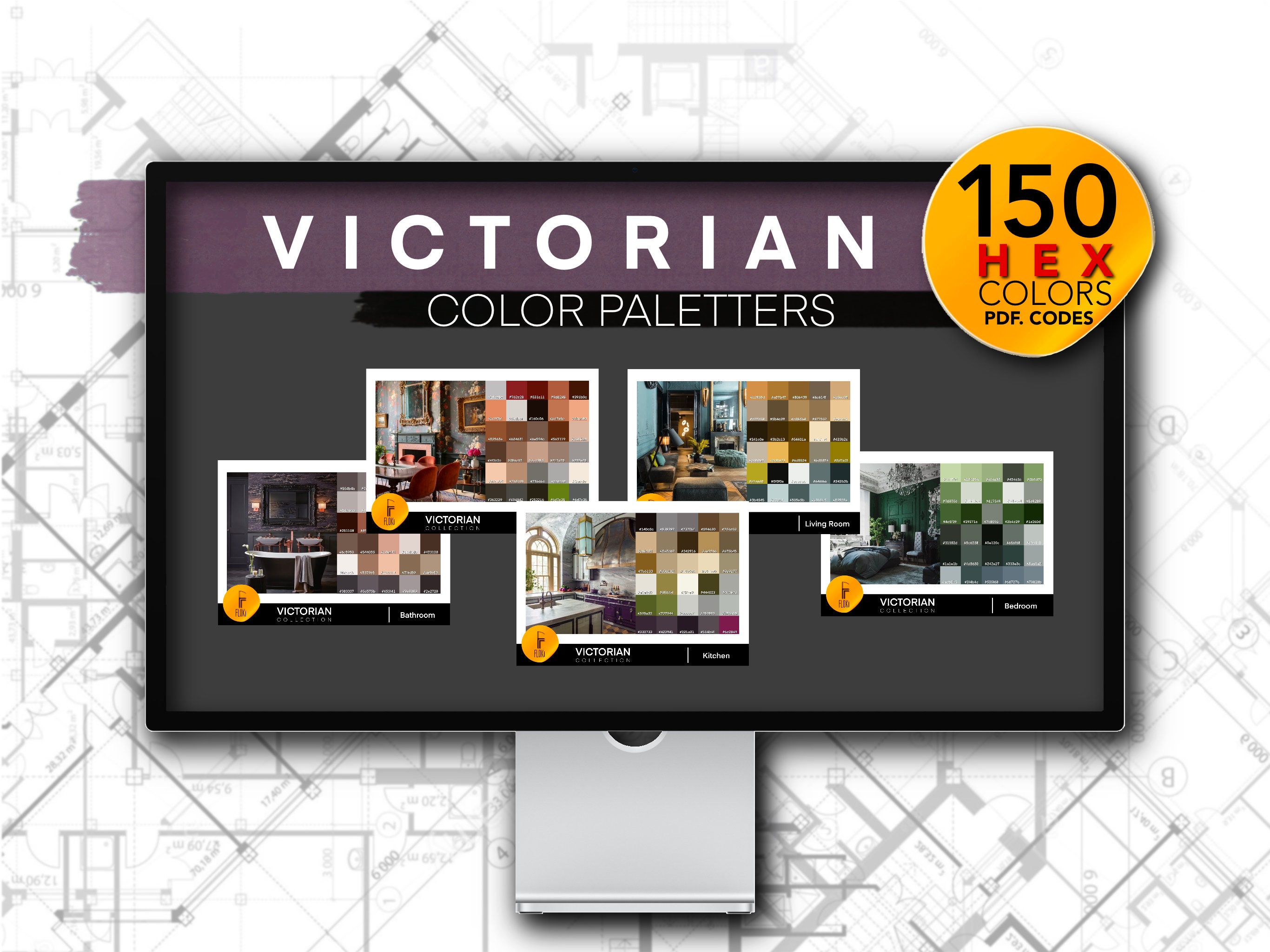 Color Palette HEX Codes 150 Colors - Victorian Collection, HEX Codes ...