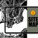 Custom-made Architectural Site Map With Labels & Dimension ...