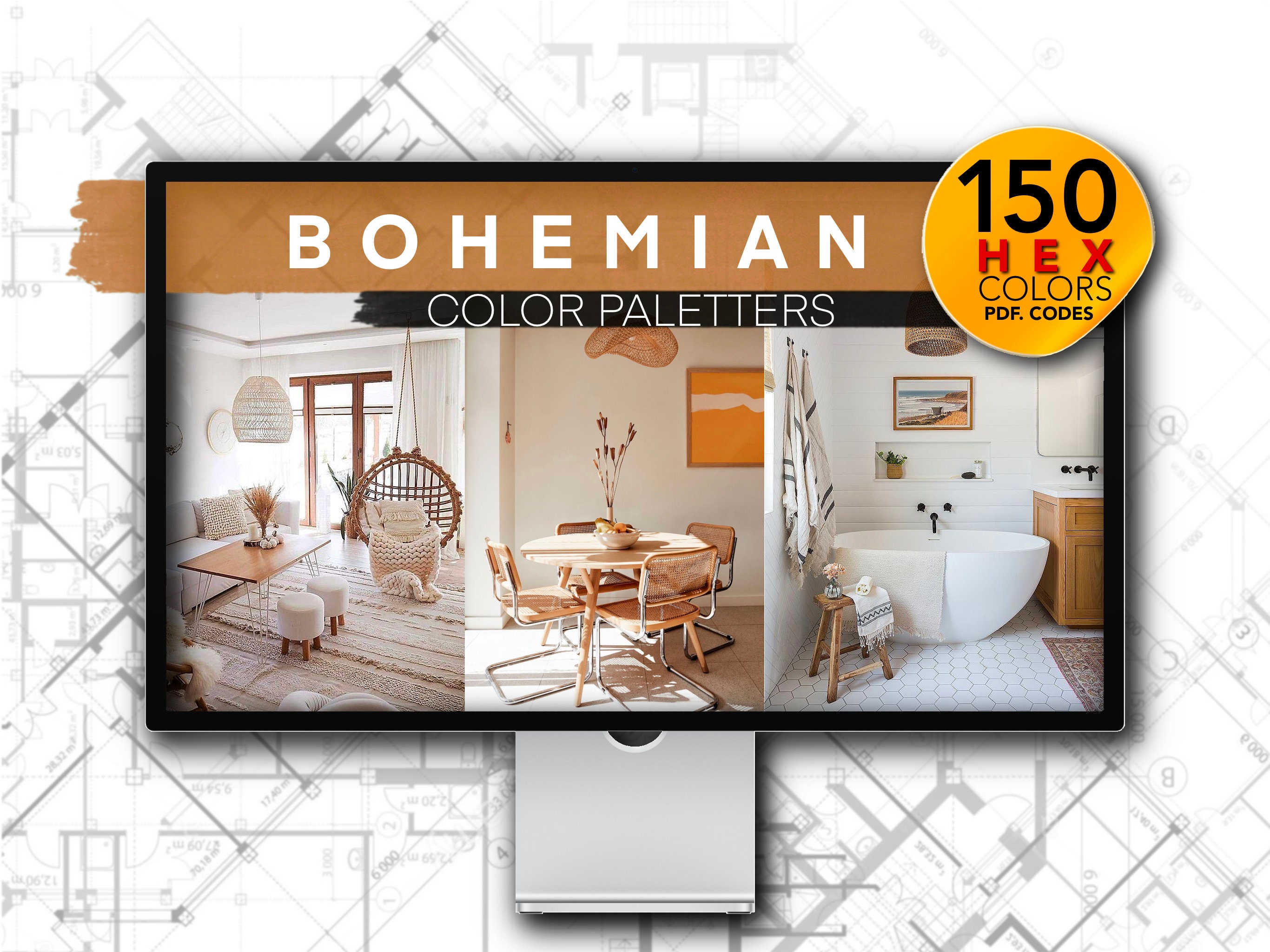 Color Palette HEX Codes 150 Colors - Bohemian Collection, HEX Codes for Bohemian Color Palette ...