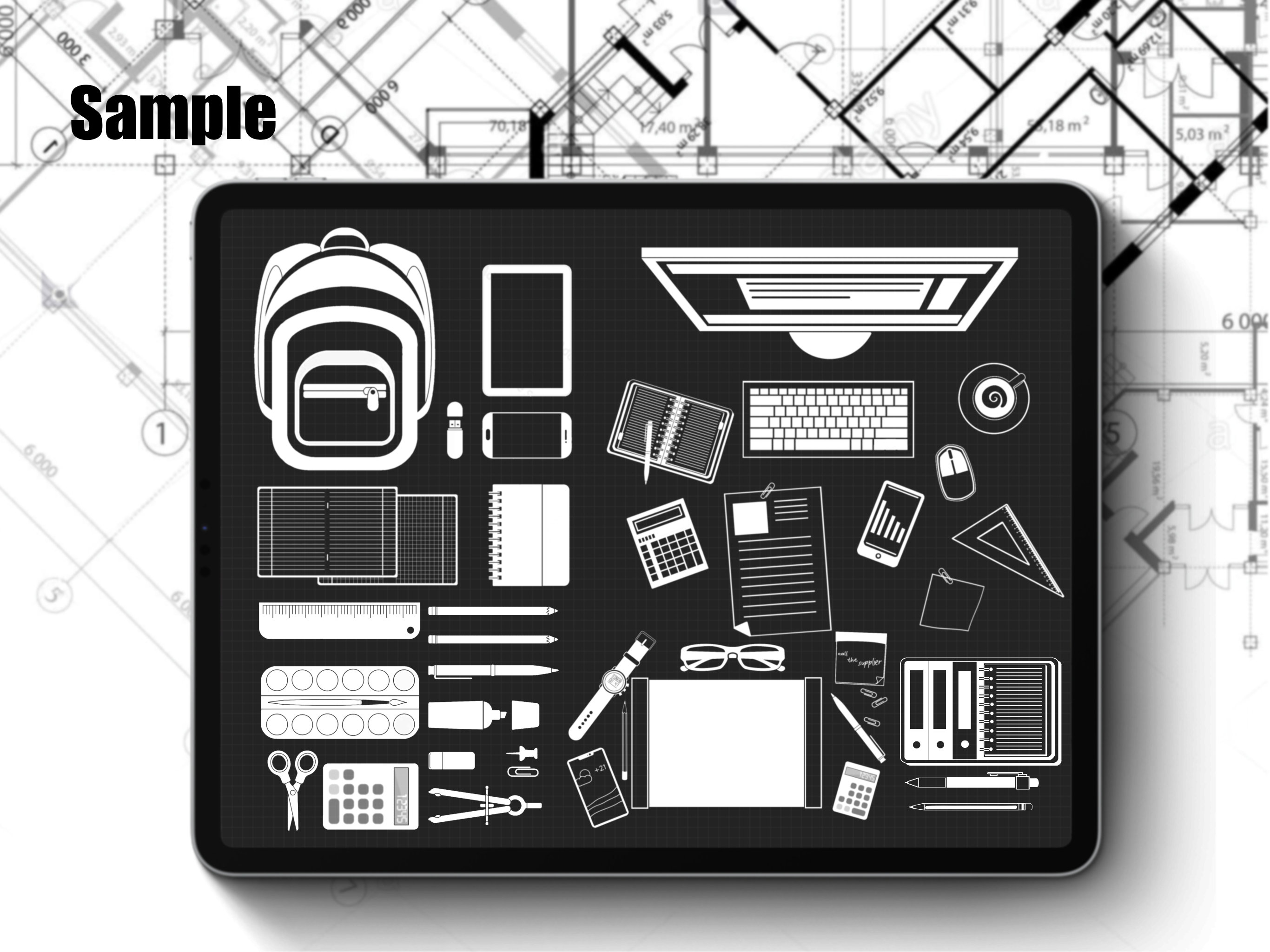 150 Architectural and Interior Design Stencils for Procreate - Etsy