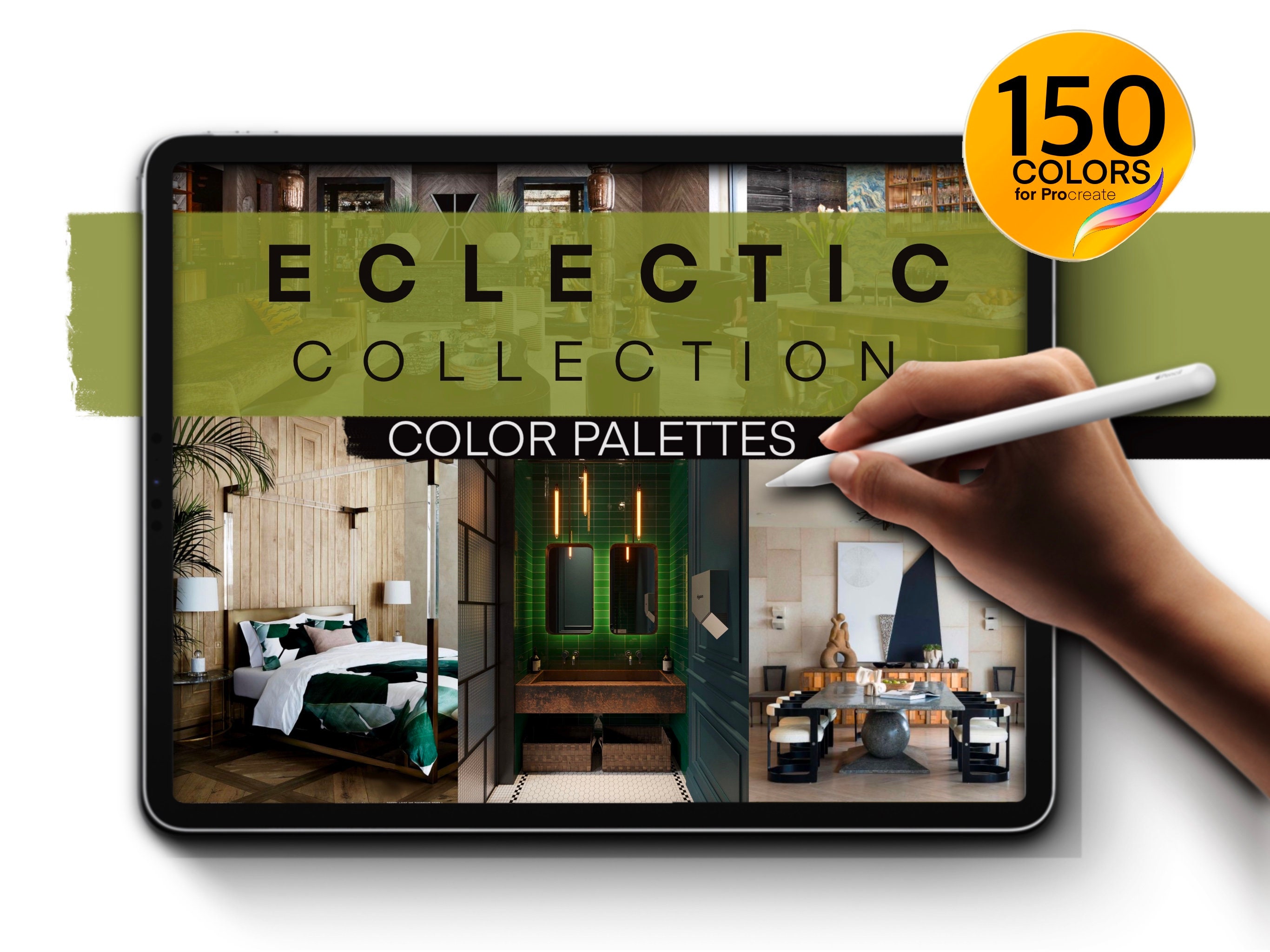 Eclectic Color Palettes for Procreate 150 Colors for Interior Design ...