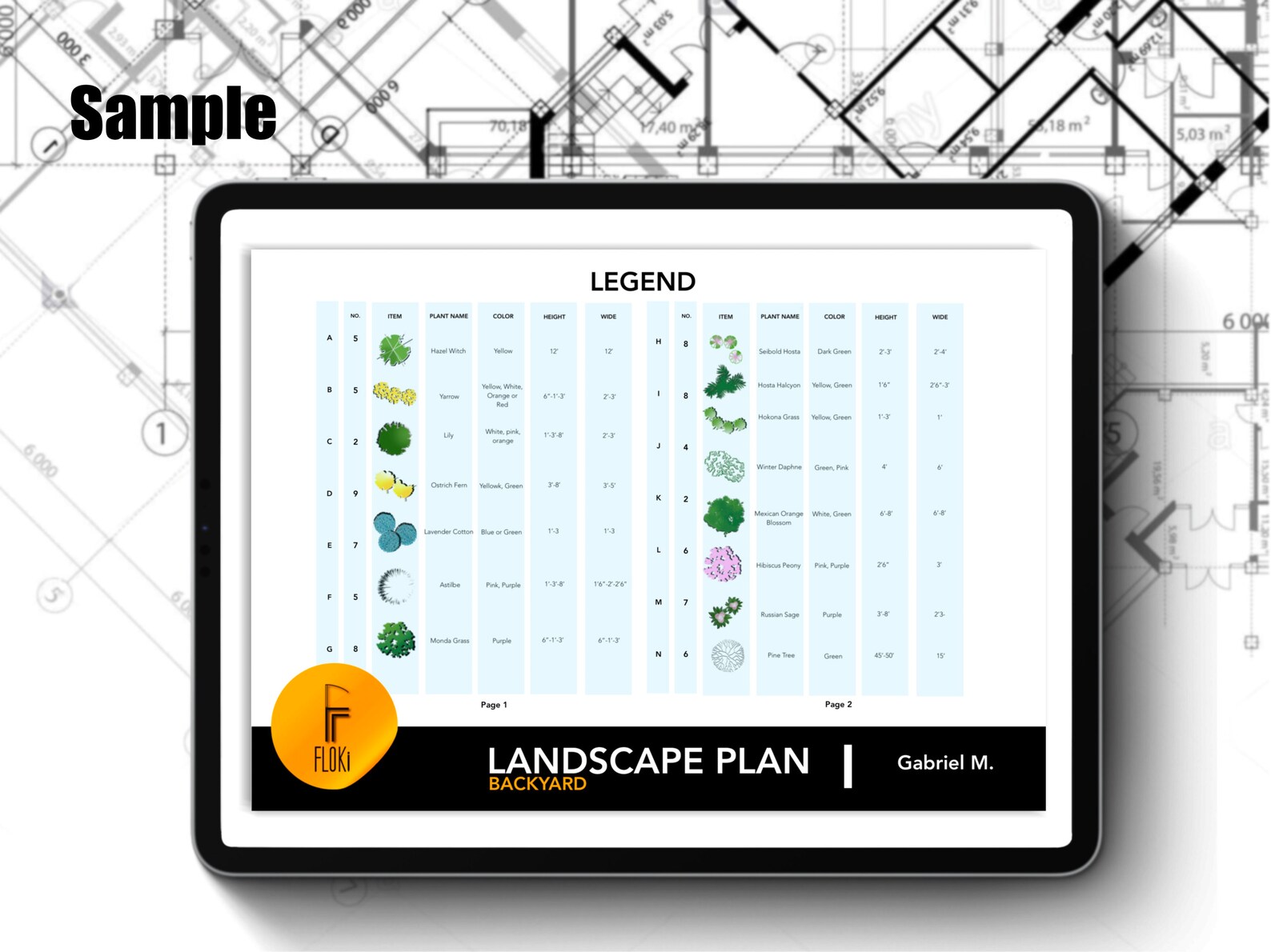 Custom-made Landscape Plan With Labels & Dimension | Professionally ...
