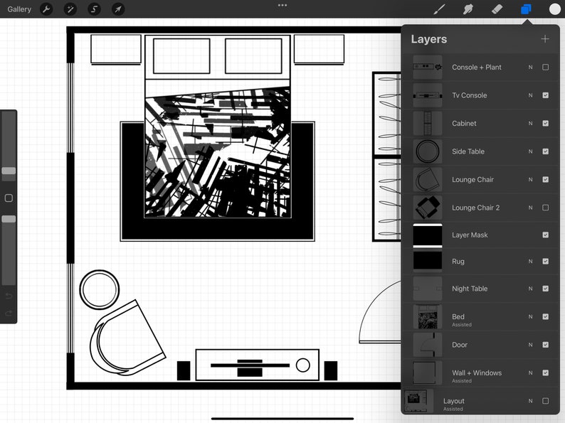 Architectural Bedroom Layout for Procreate Bedroom Design 16 Bedroom ...