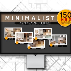 Color Palette HEX Codes 150 Colors - Minimalist Collection, HEX Codes ...