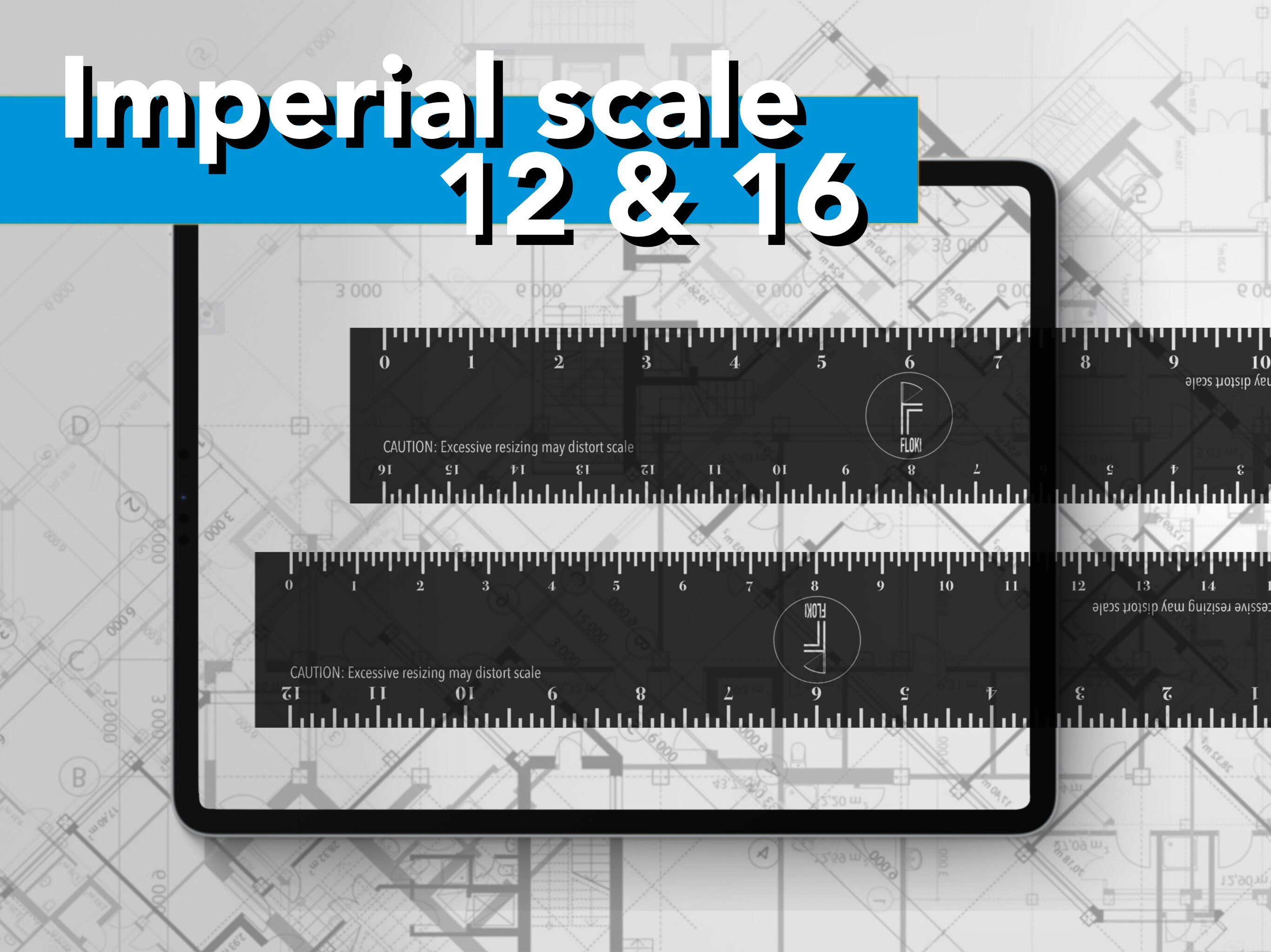 Procreate Architectural Rulers | 2-in-1 Imperial/english Scale Ruler ...