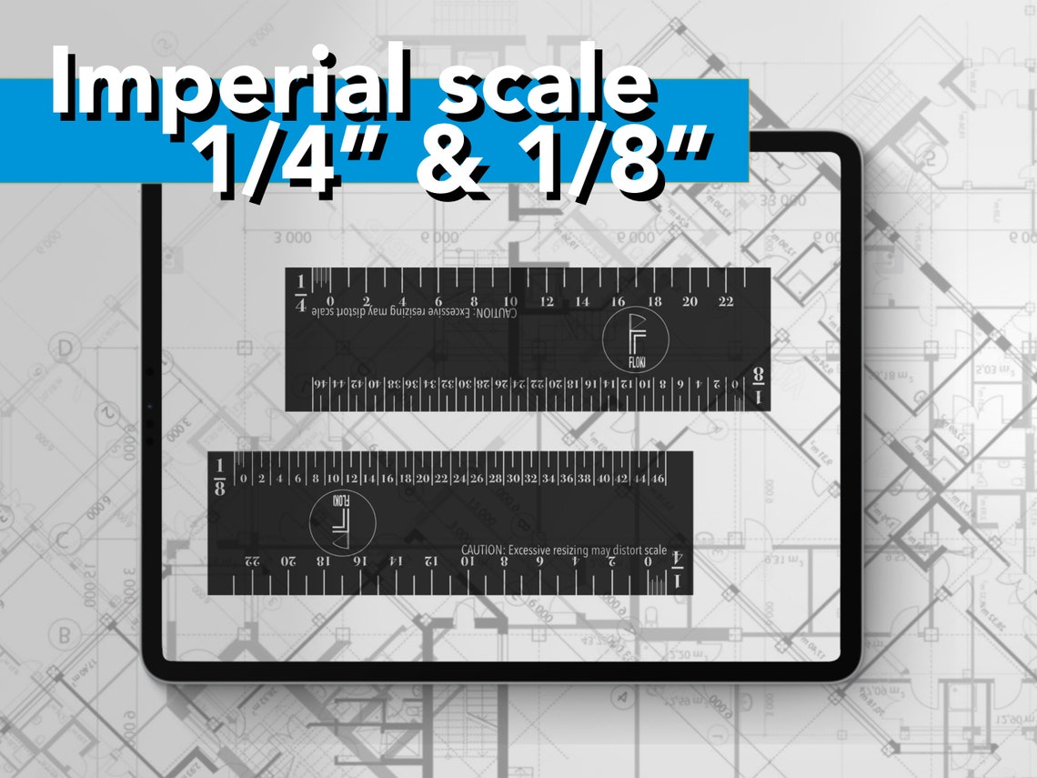 Procreate Architectural Rulers | 2-in-1 MINI Imperial/english Scale ...