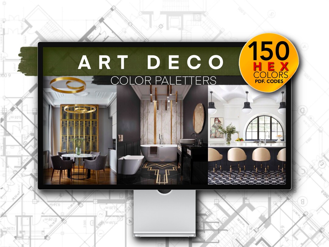 Color Palette HEX Codes 150 Colors - Art Deco Collection, HEX Codes ...