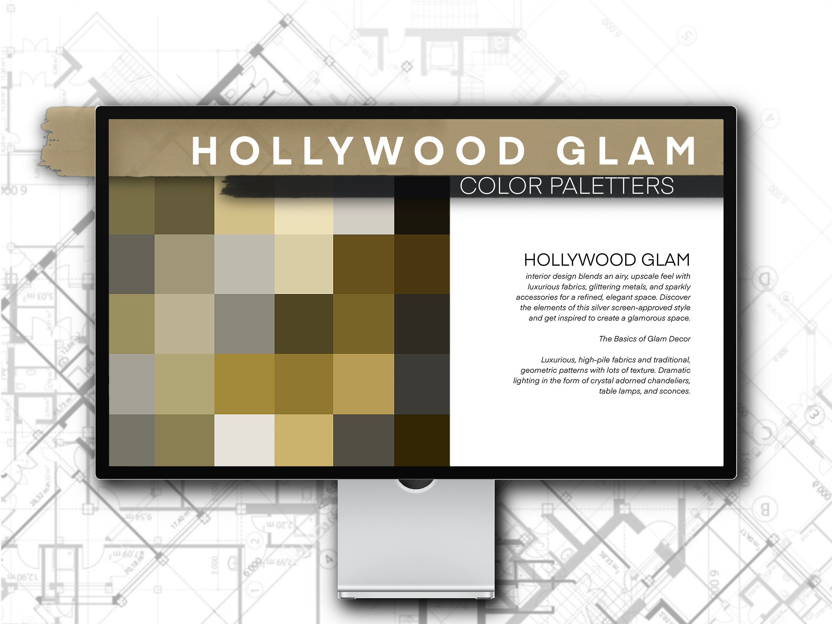 Color Palette HEX Codes 150 Colors - Hollywood Glam Collection, HEX ...