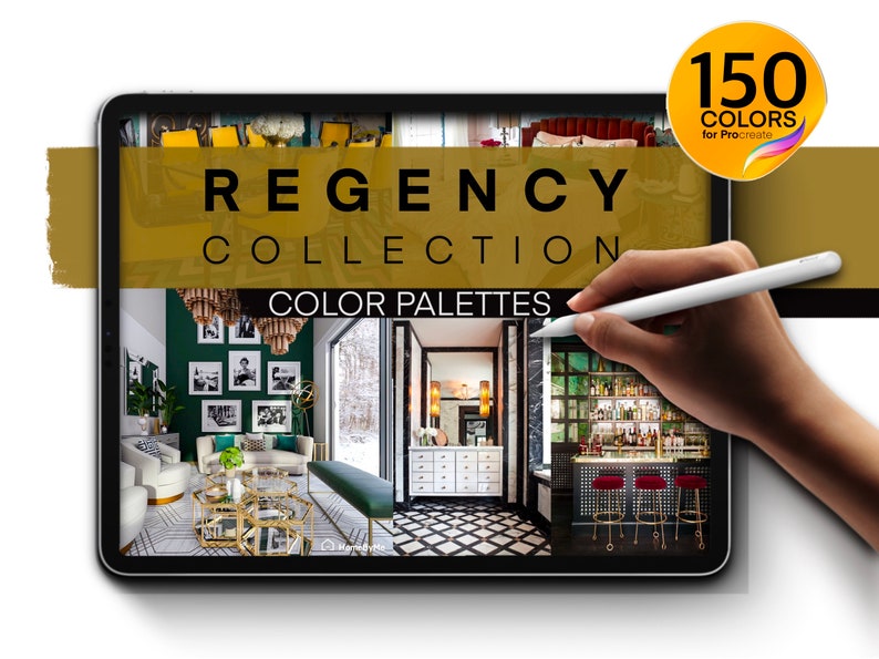 Regency Color Palettes for Procreate | 150 Colors for Interior Design ...